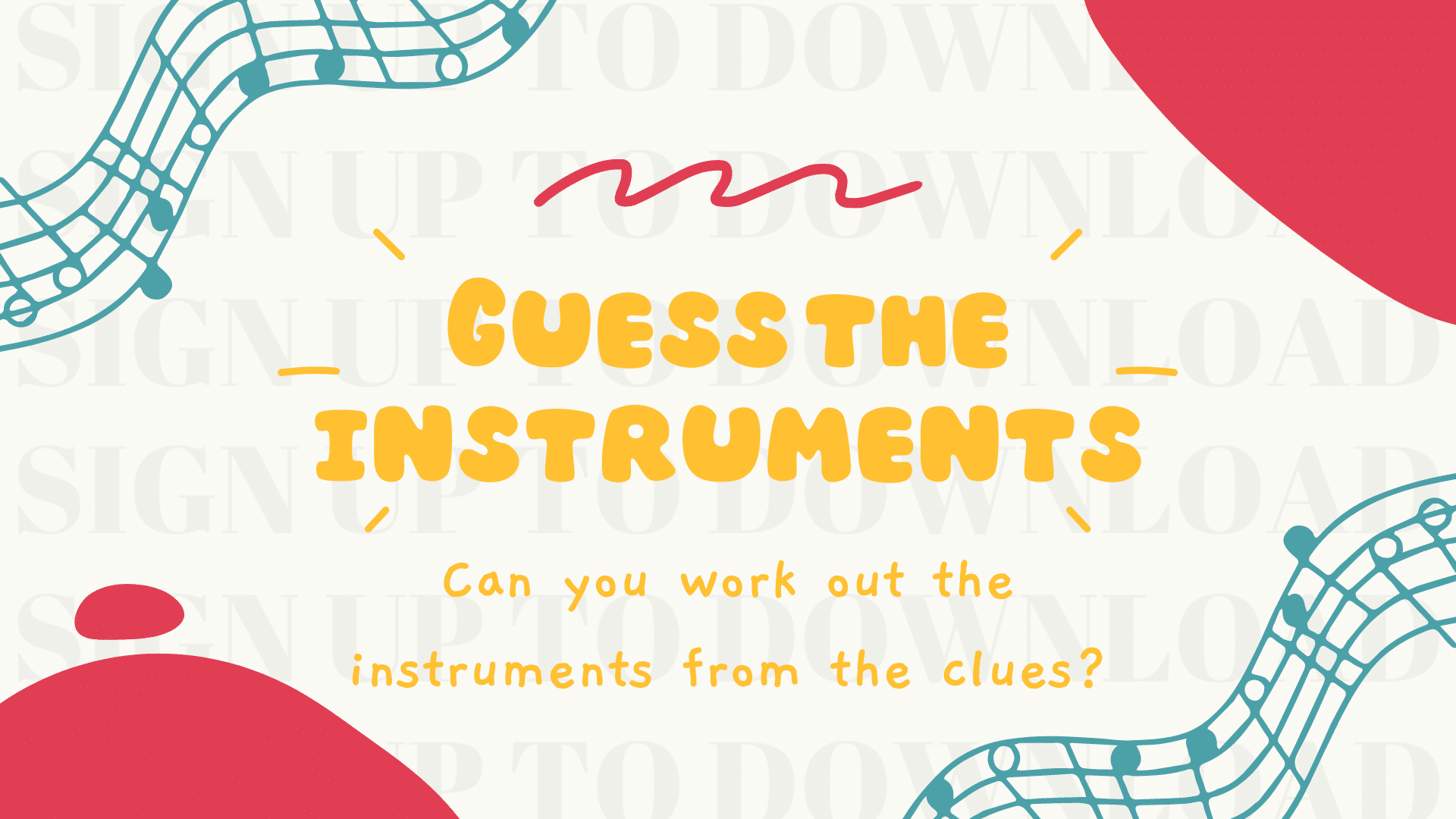 Guess The Instruments - Presentation Quiz - World Music Day 2023