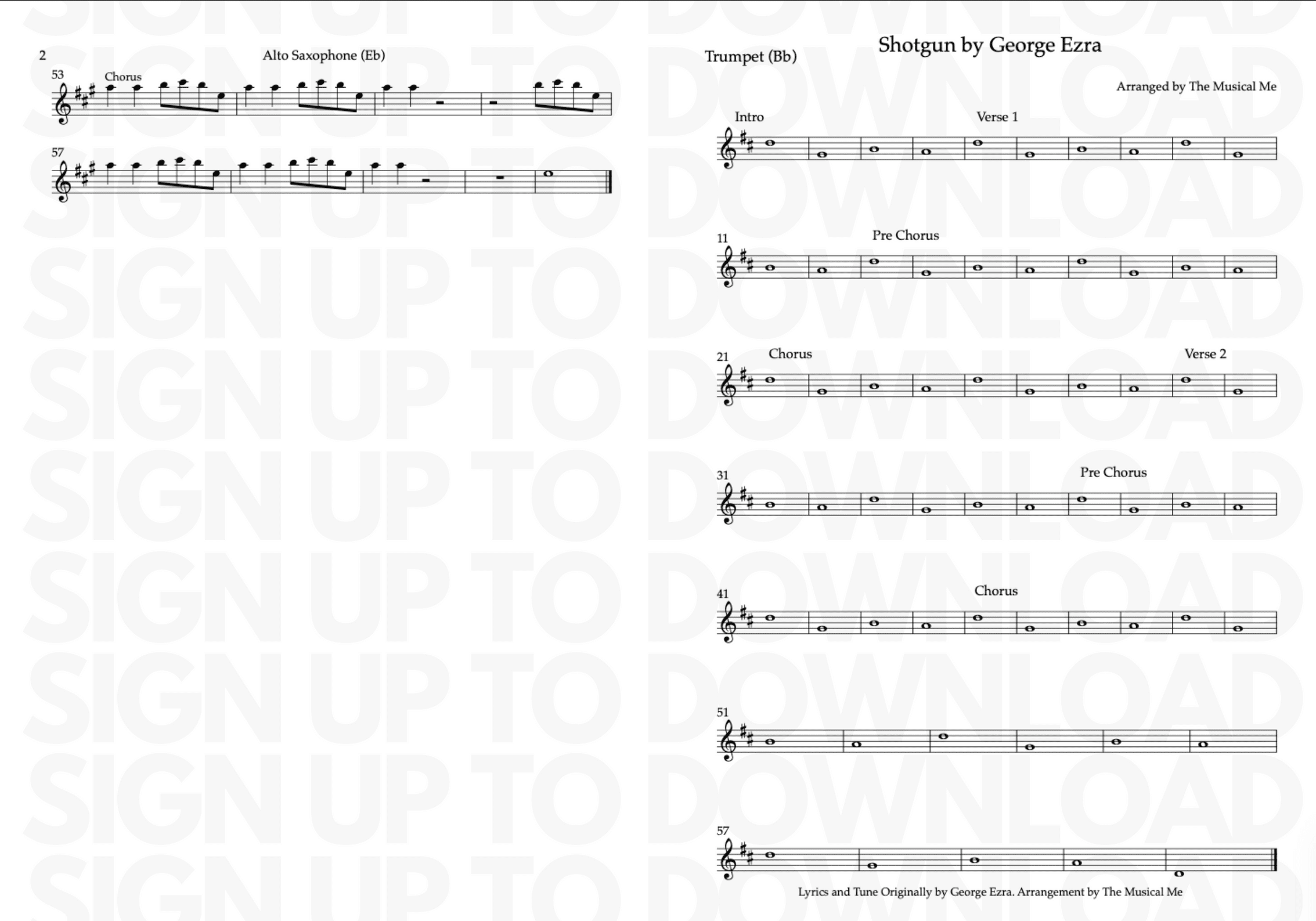 Shotgun - Easy Band Score - World Music Day 2024