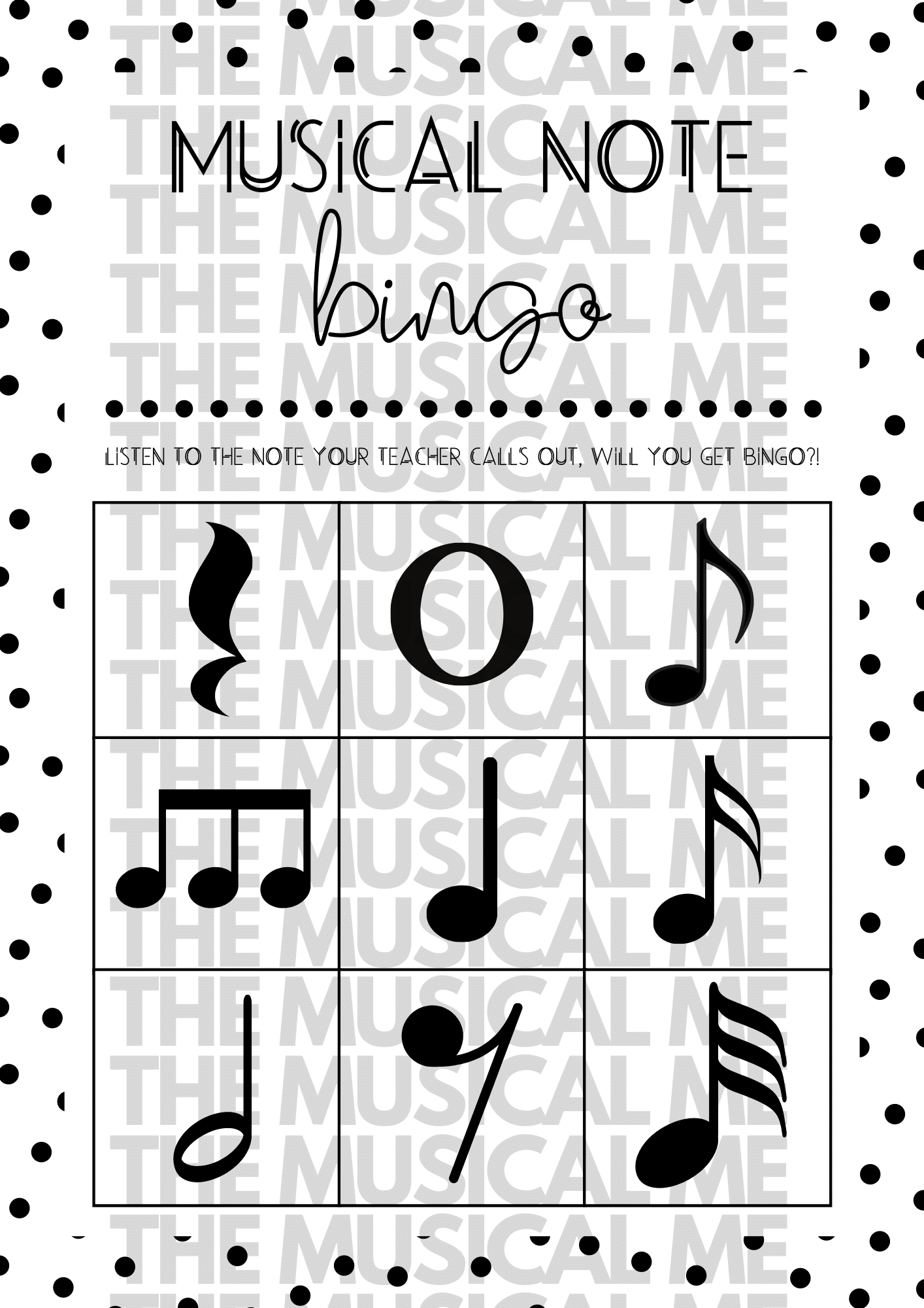 Musical Notes Bingo! - World Music Day 2024