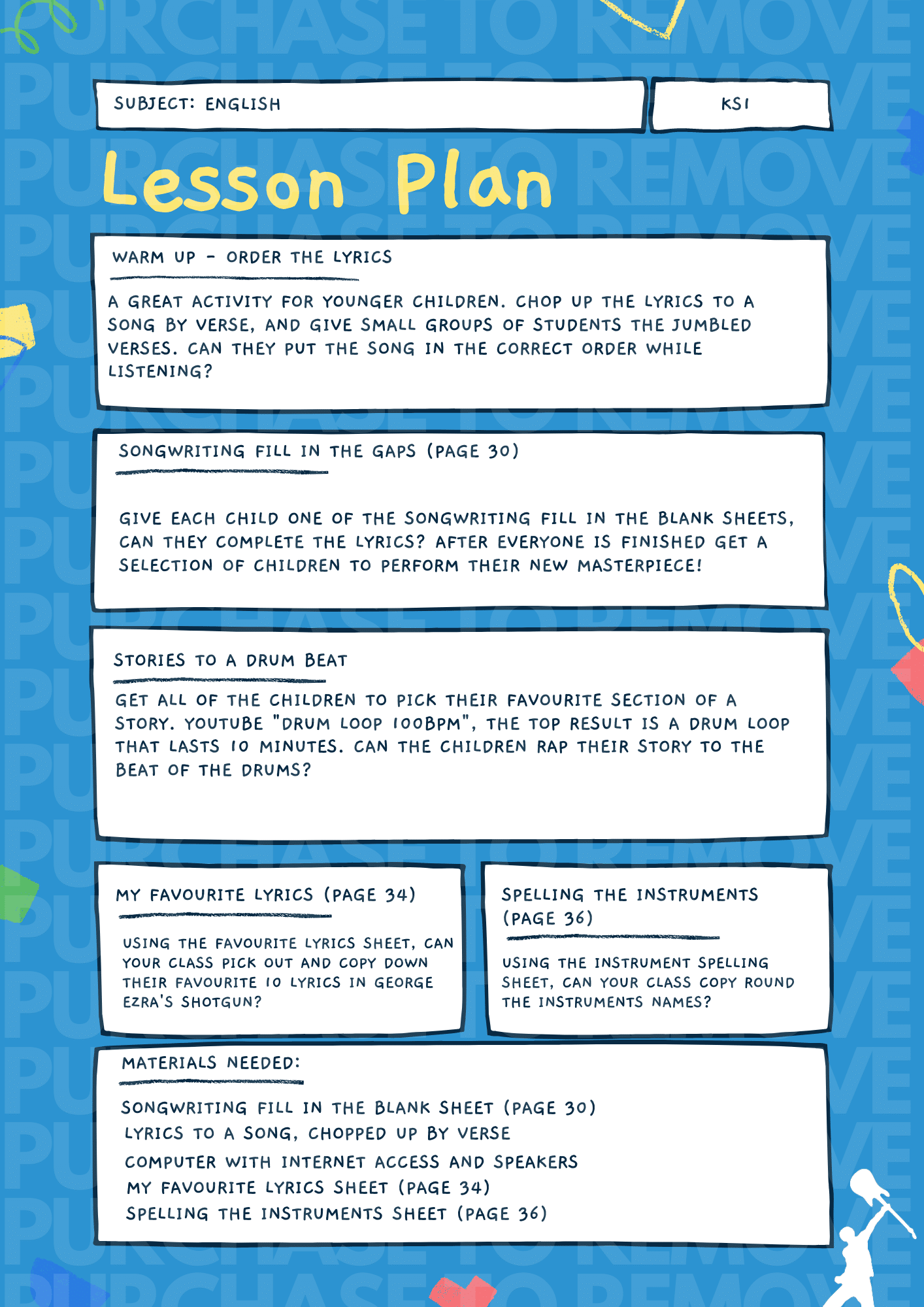 Cross-Curricular Lesson Plan Pack - World Music Day 2024