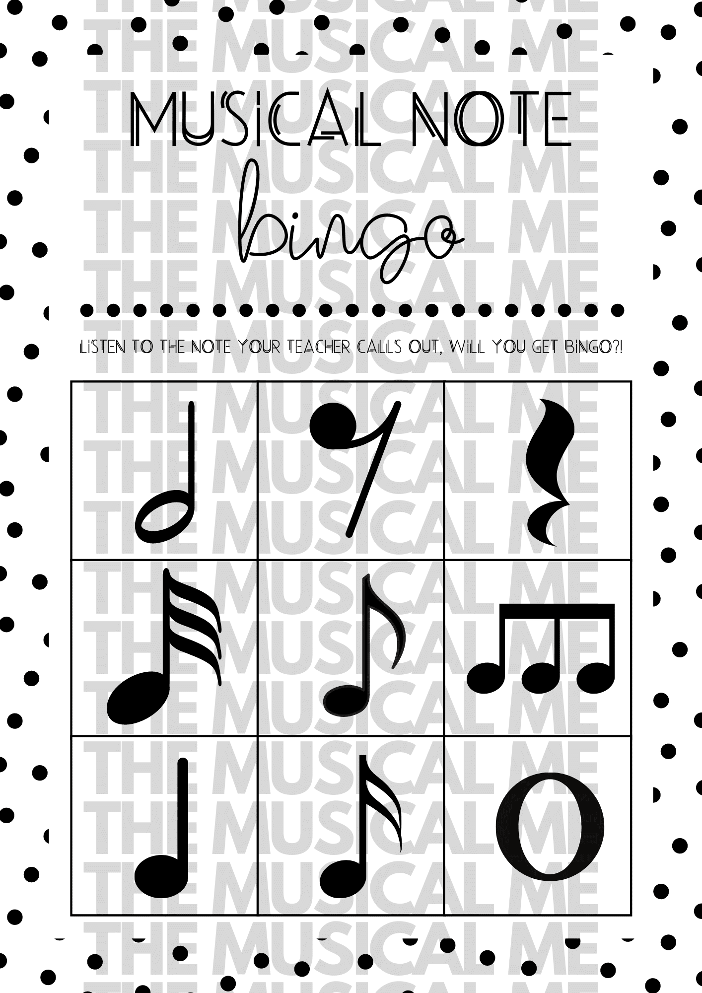 Musical Notes Bingo! - World Music Day 2023