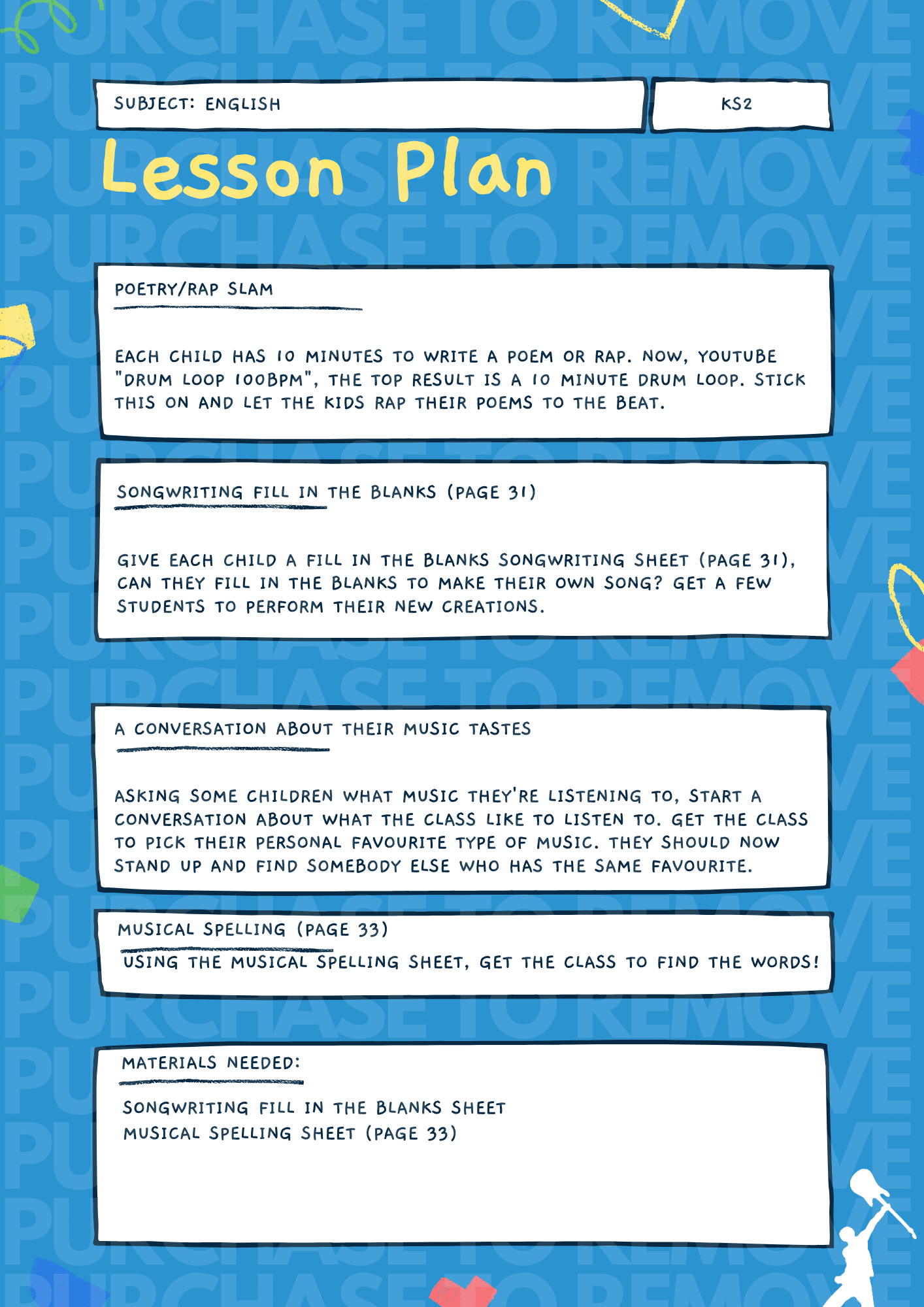 Cross-Curricular Lesson Plan Pack - World Music Day 2024