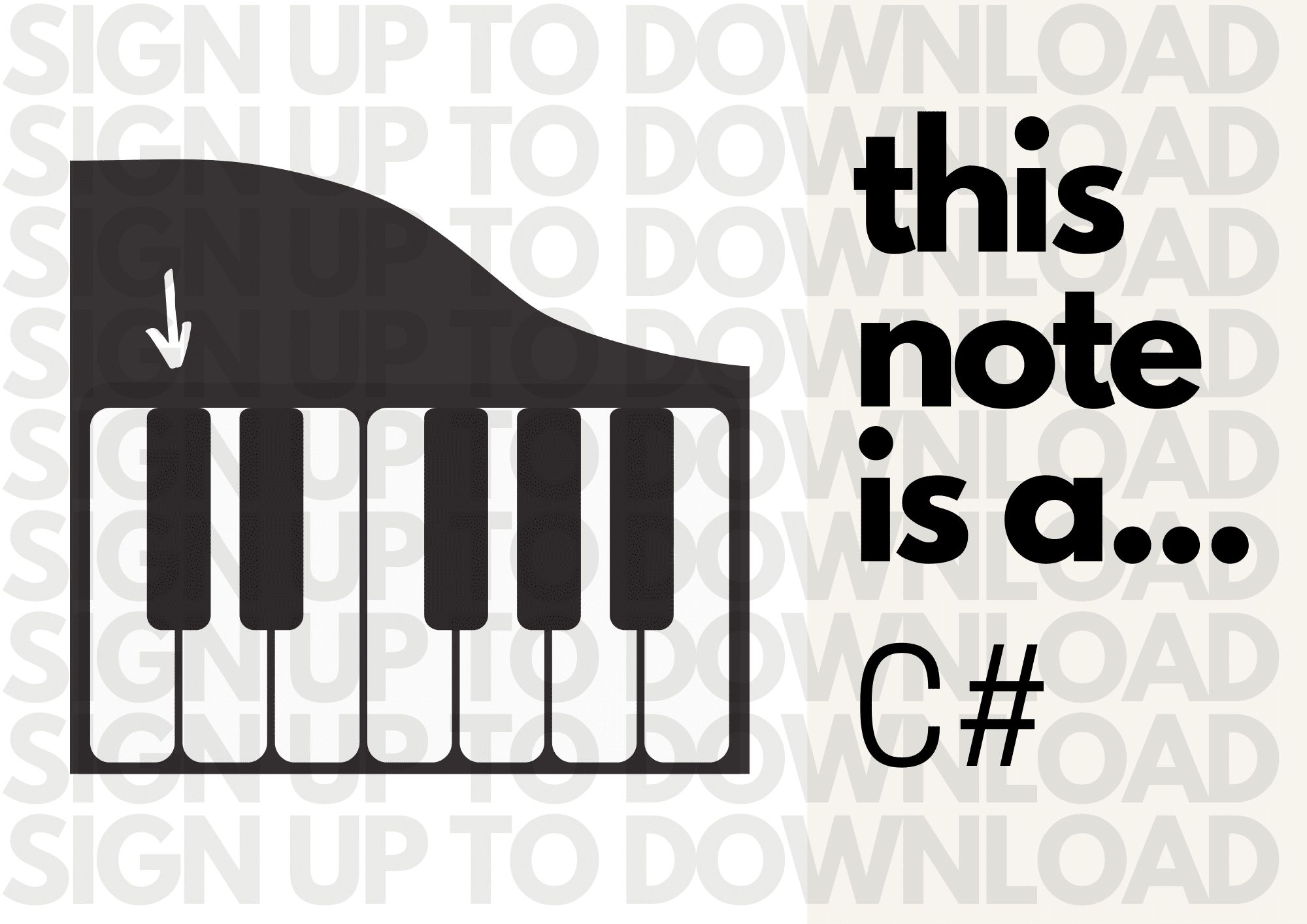 Naming The Notes On A Piano - Display Visual Aids - World Music Day 2024