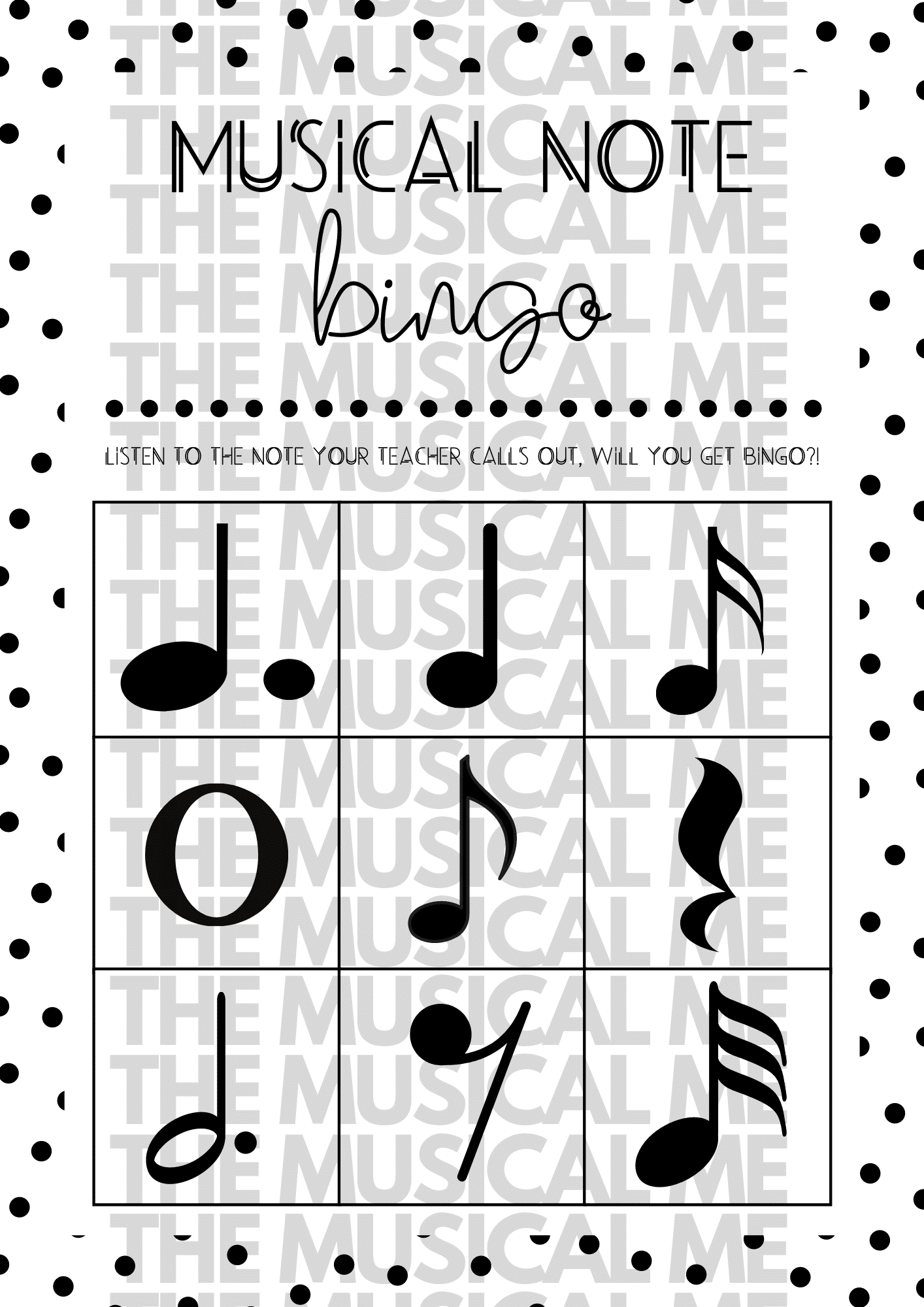 Musical Notes Bingo! - World Music Day 2024