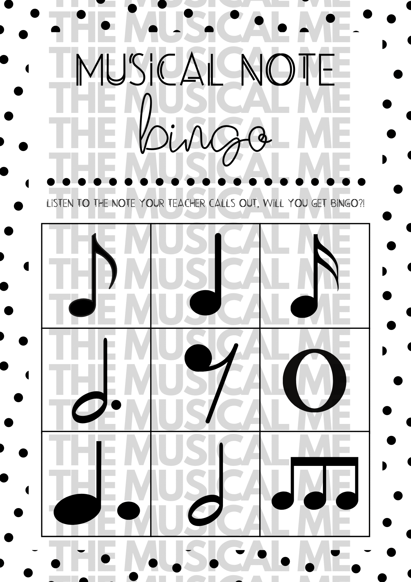 Musical Notes Bingo! - World Music Day 2023