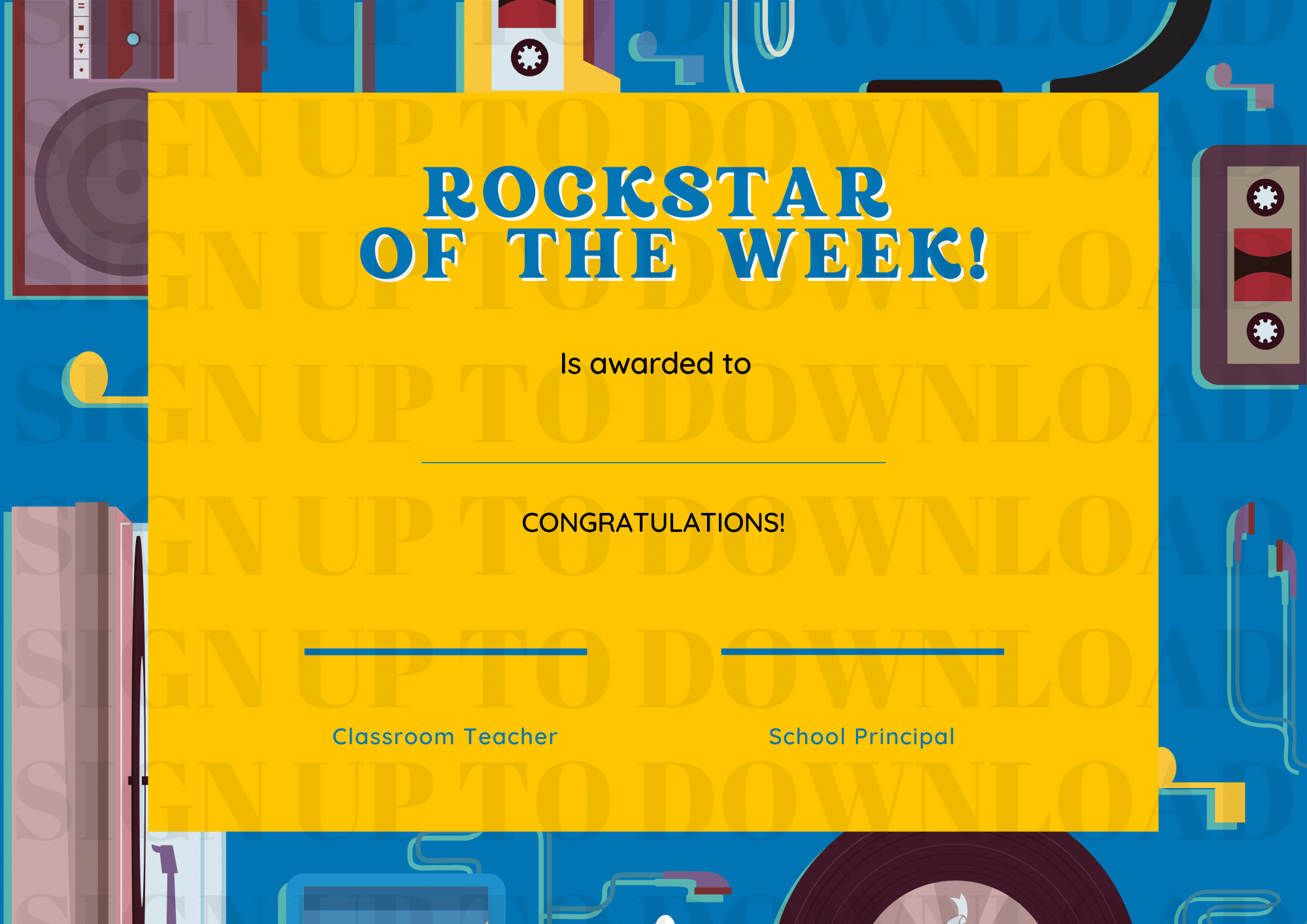 Rockstar Of The Week - Certificate Pack - World Music Day 2024