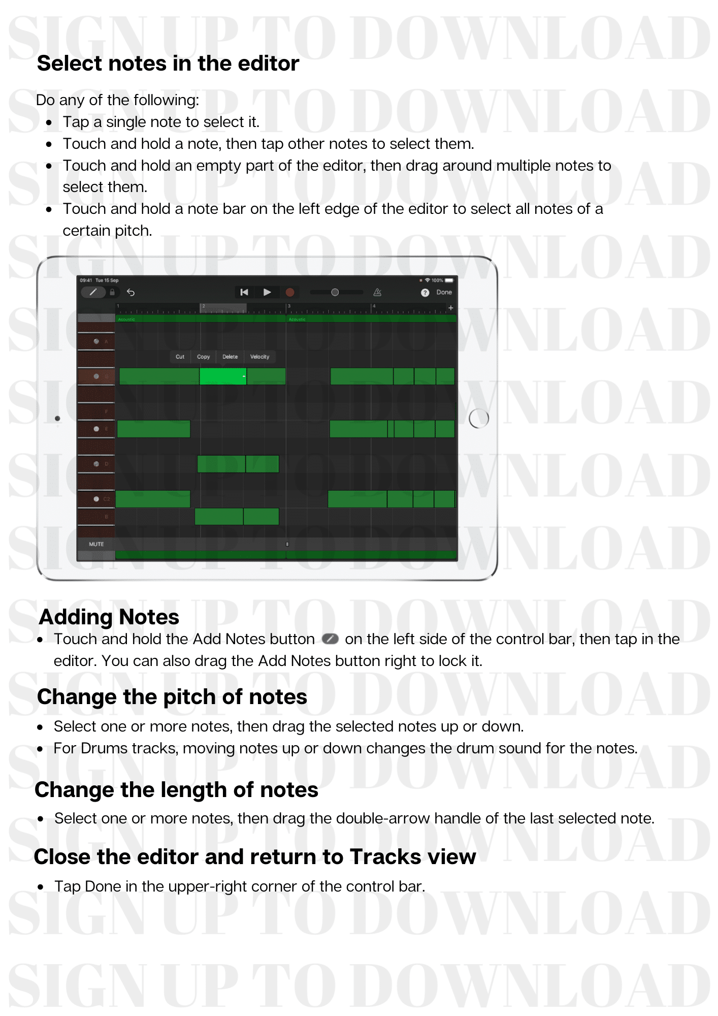 GarageBand Reference Guide - World Music Day 2024