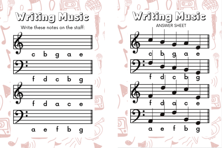 Writing Music Notation - Worksheet - World Music Day 2025