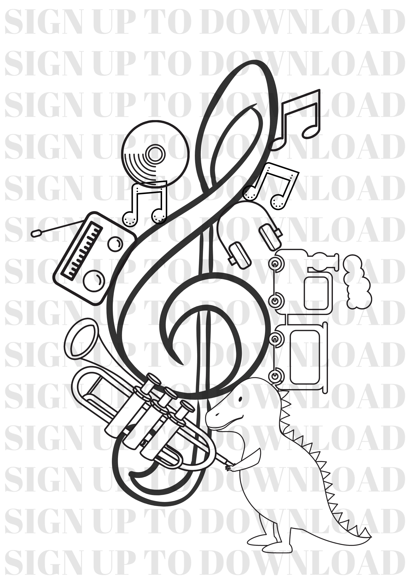 Music Colouring Worksheets - World Music Day 2024