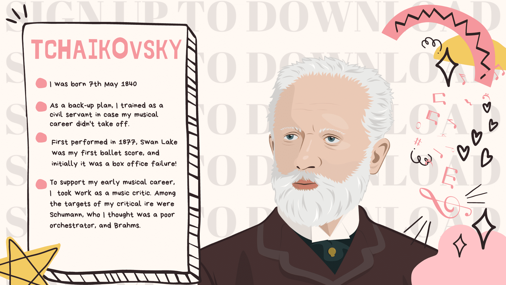 Historical Composers - Music Display Posters - World Music Day 2024