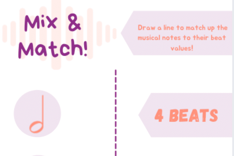 Mix & Match - Music Notation Worksheet - World Music Day 2026