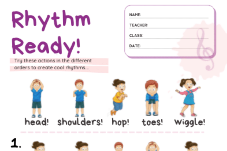 Rhythm Ready - Body Percussion Worksheet - World Music Day 2025
