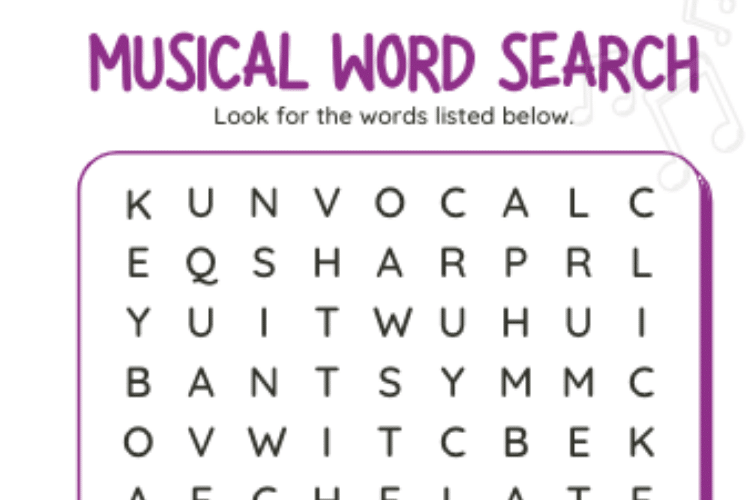 Musical Word Search - World Music Day 2025
